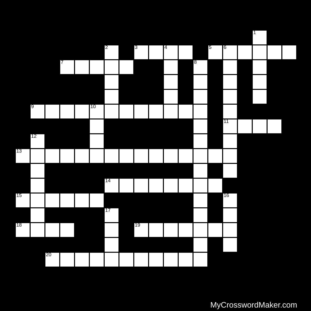 20 Music Words for Singers - Crossword Puzzle