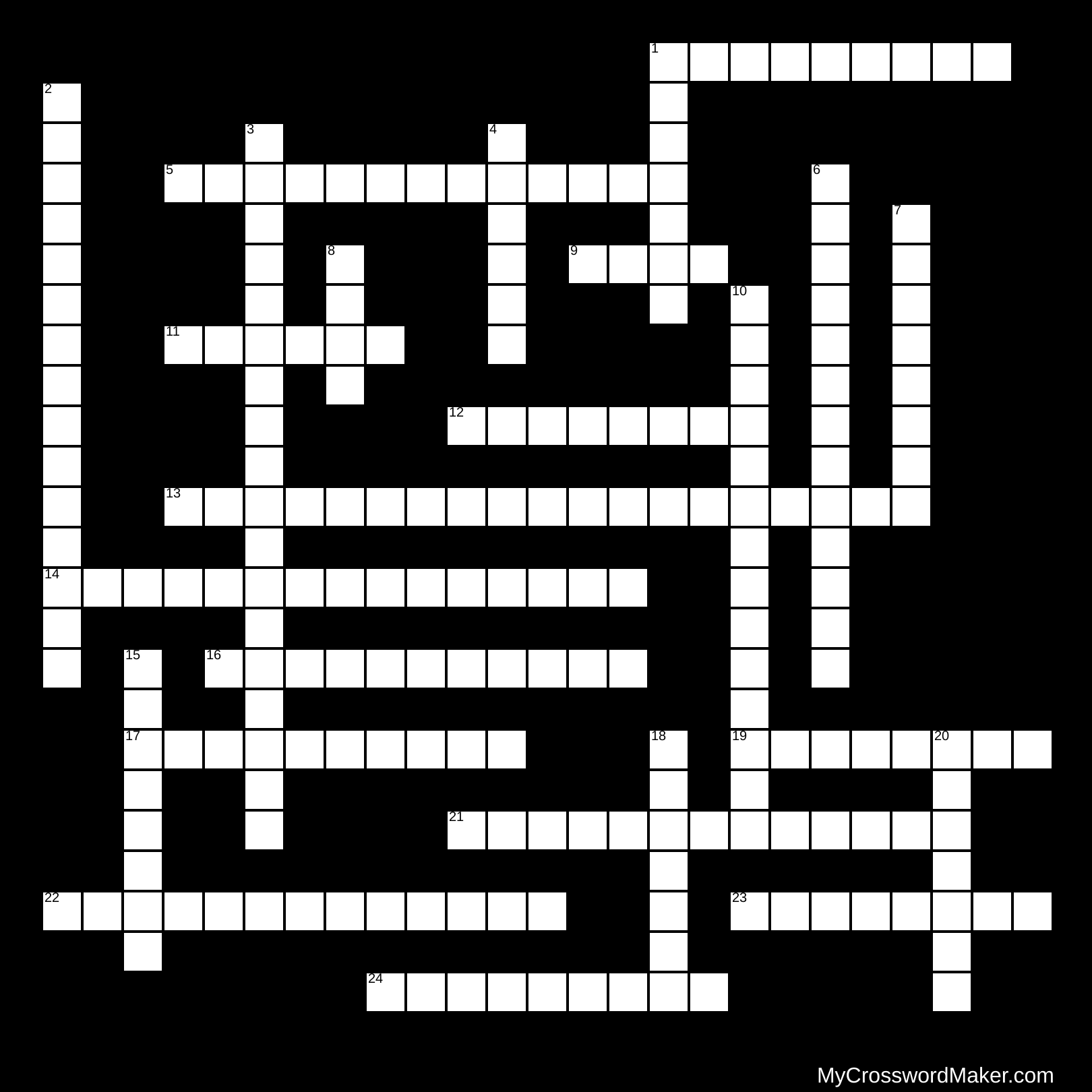 24 Names of Jesus - Crossword Puzzle
