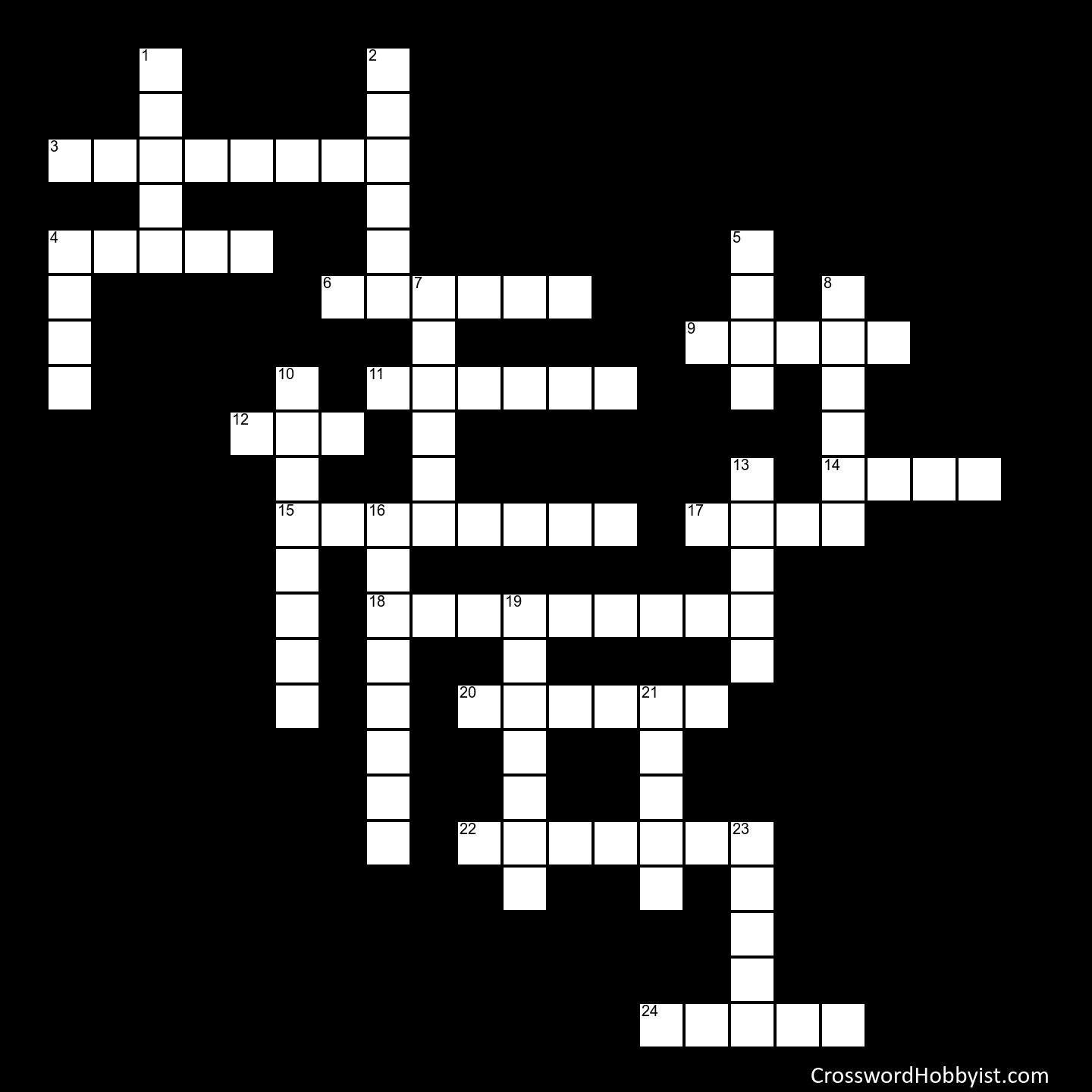 25 Word Master Word Puzzle - Crossword Puzzle