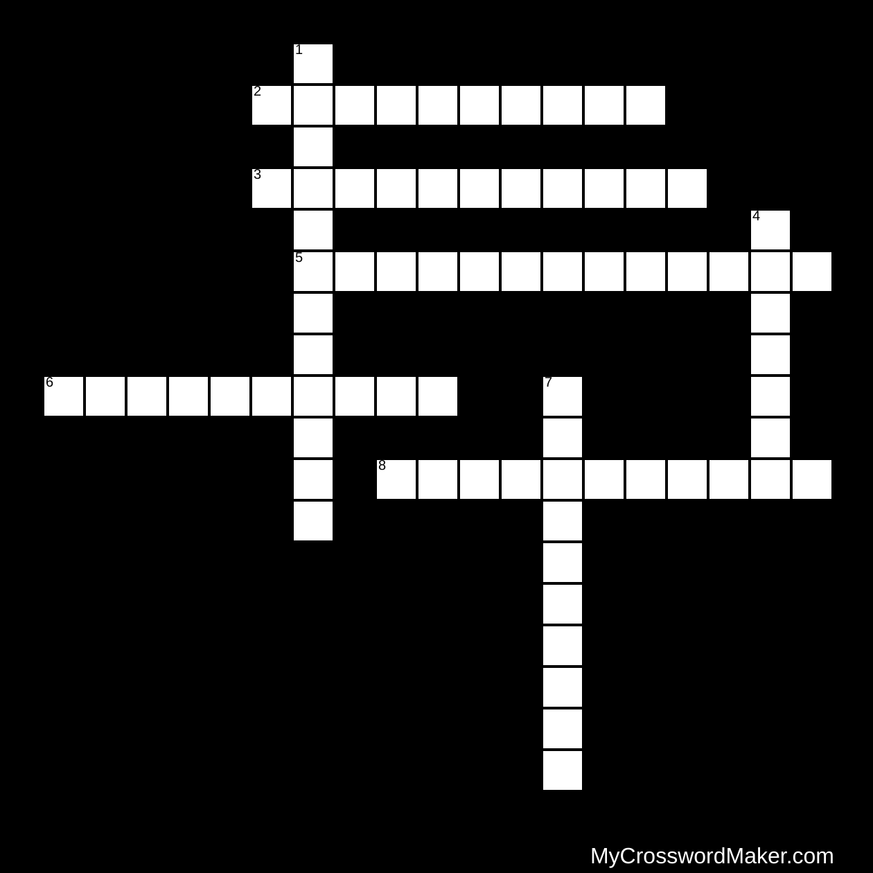 Benchmark Unit 8 Wk 1 Spelling Words - Crossword Puzzle