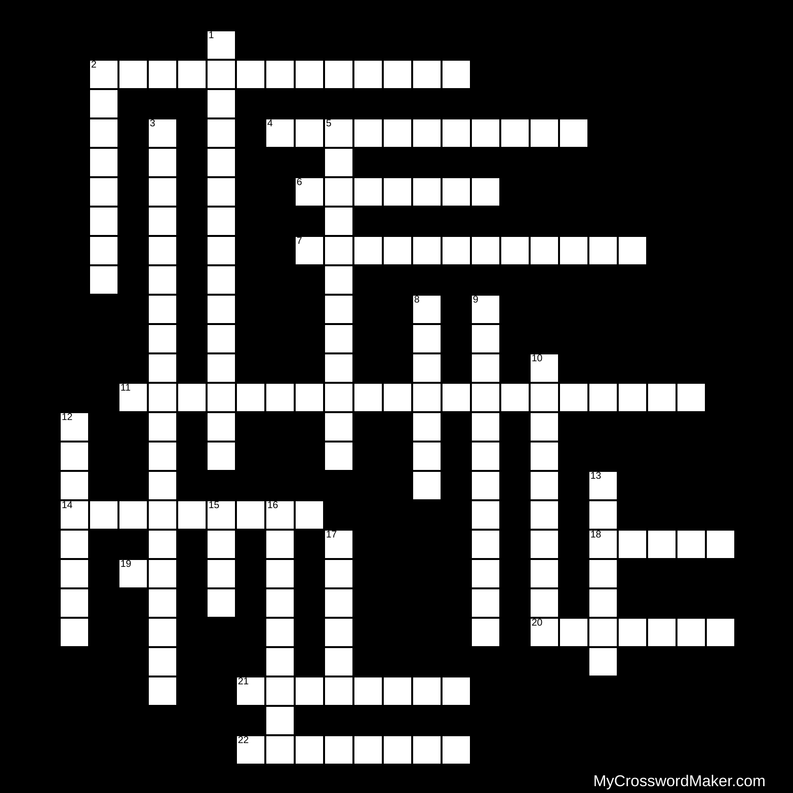 Biochemistry Science Project - Crossword Puzzle