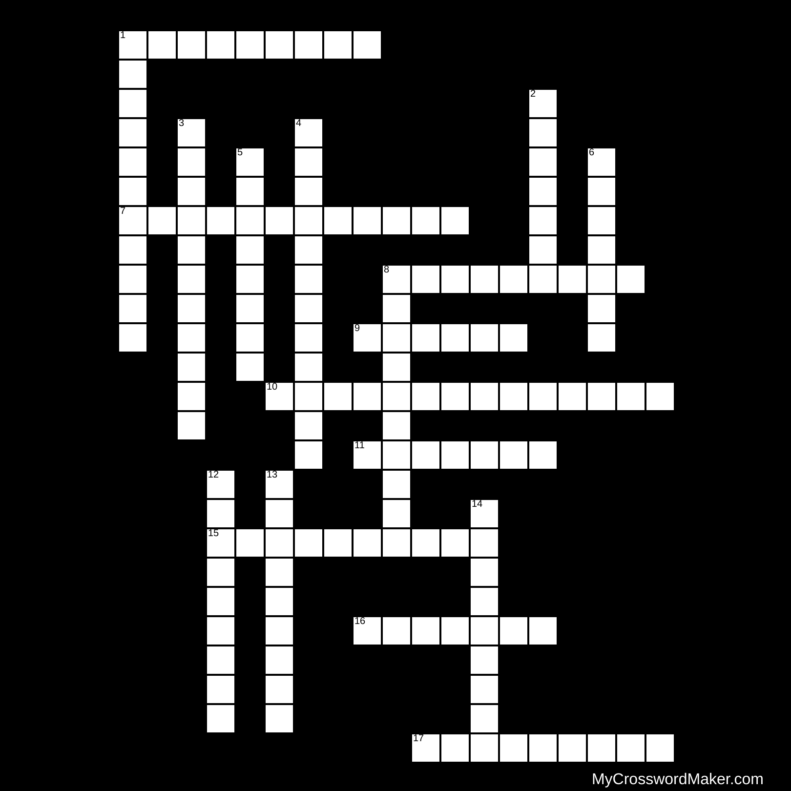 Branches of science word study - Crossword Puzzle