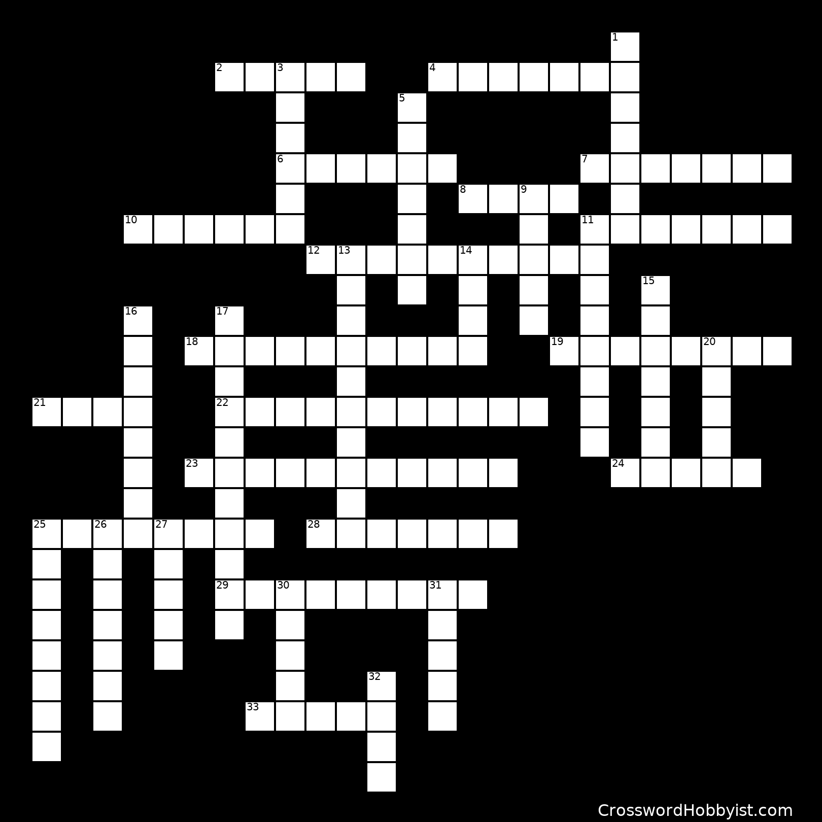 Classroom Objects - Crossword Puzzle