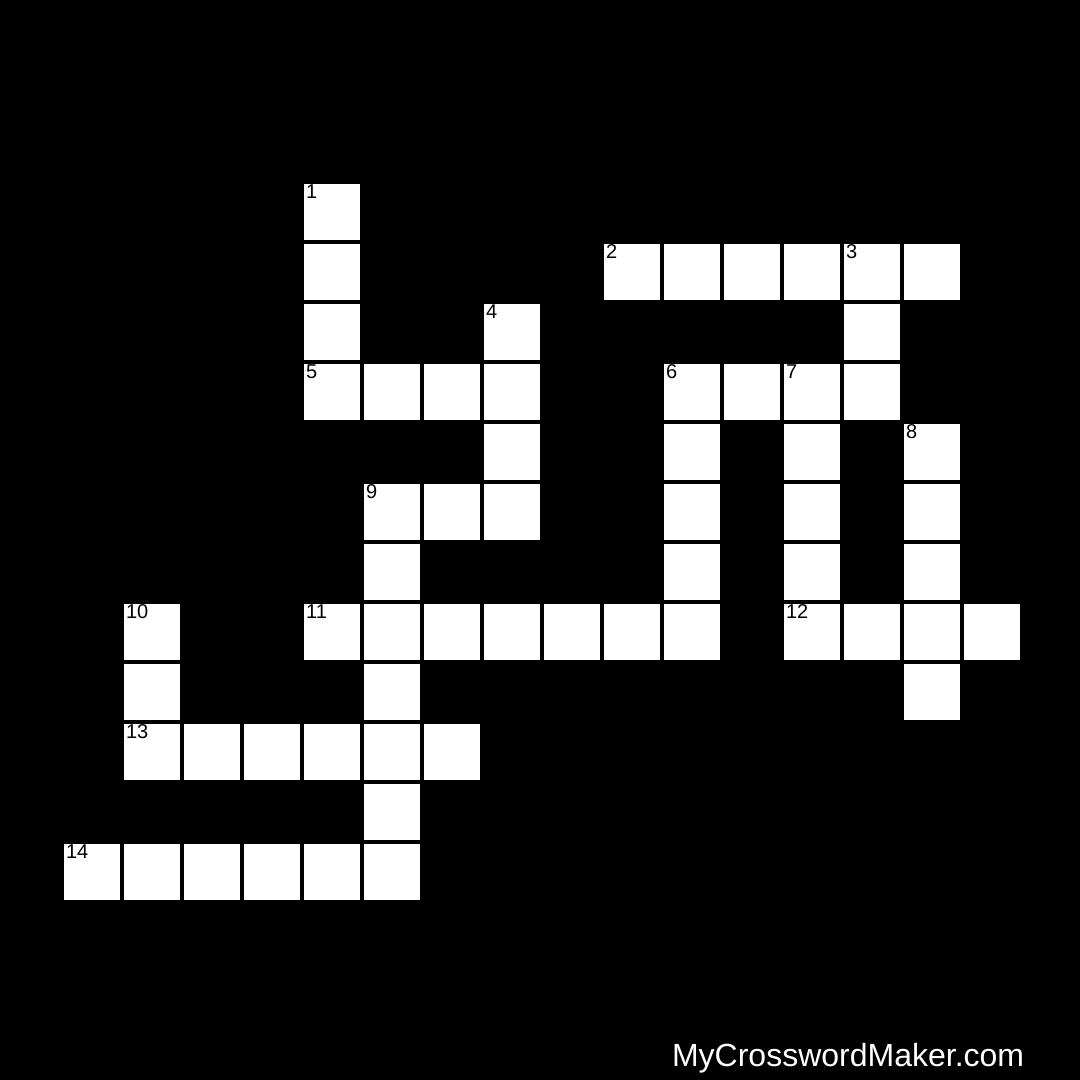 Complete with the past participle of the verbs. - Crossword Puzzle