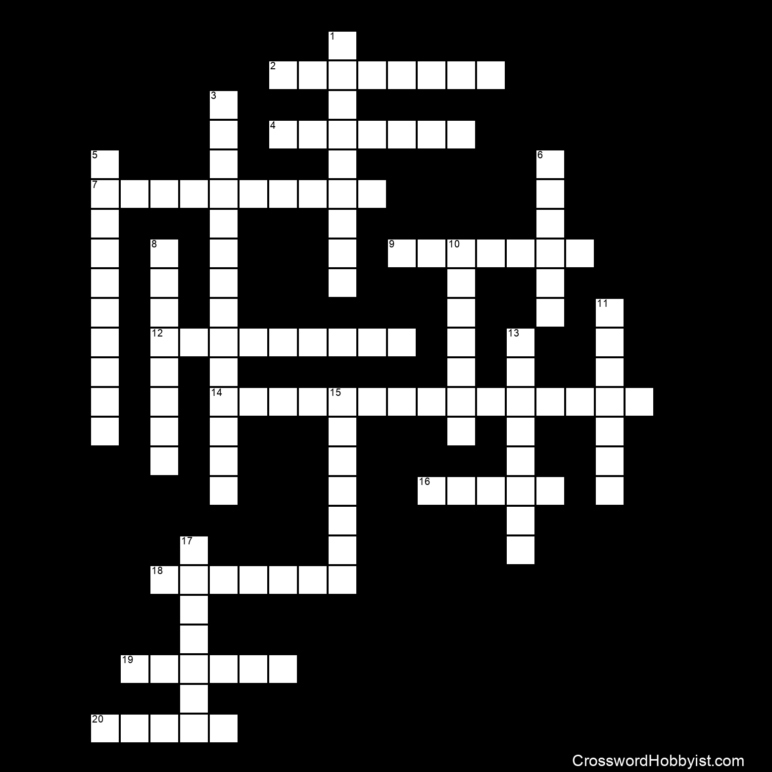 Energy Types and Transformations - Crossword Puzzle
