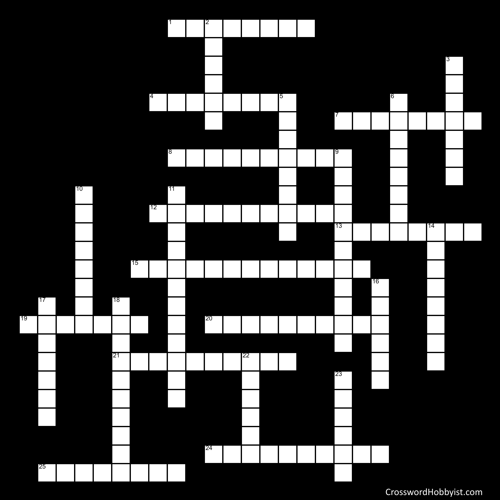 English Colonies - Crossword Puzzle