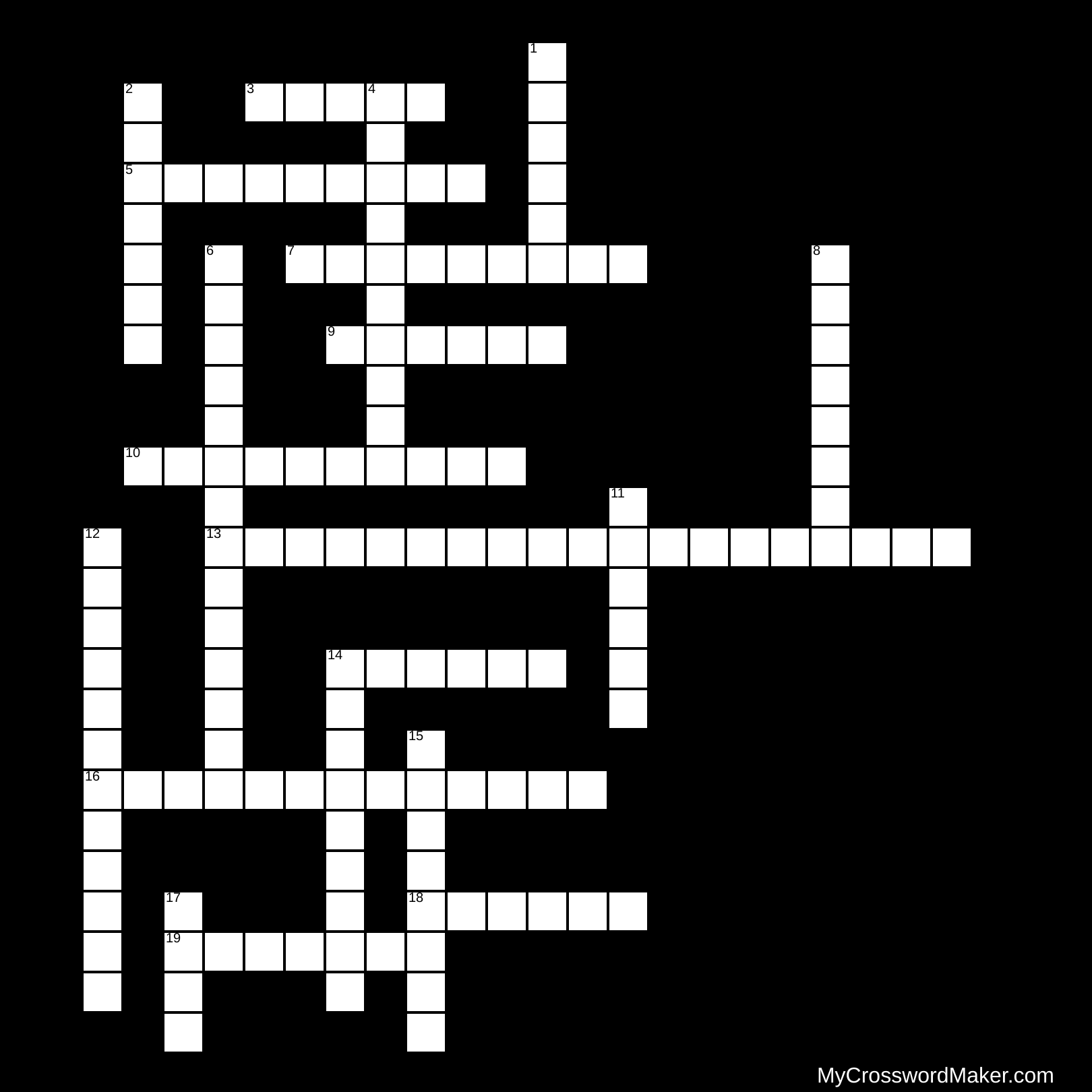 FNAF Crossword Puzzle - Crossword Puzzle