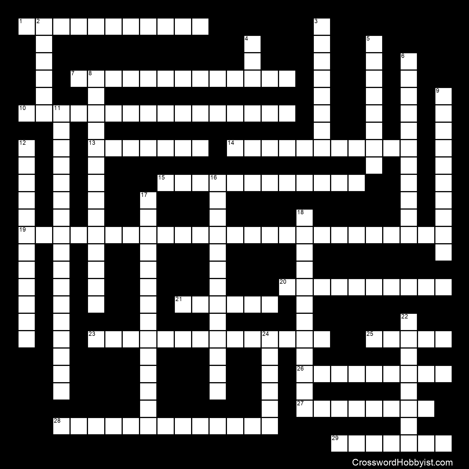 Female Reproductive System - Crossword Puzzle