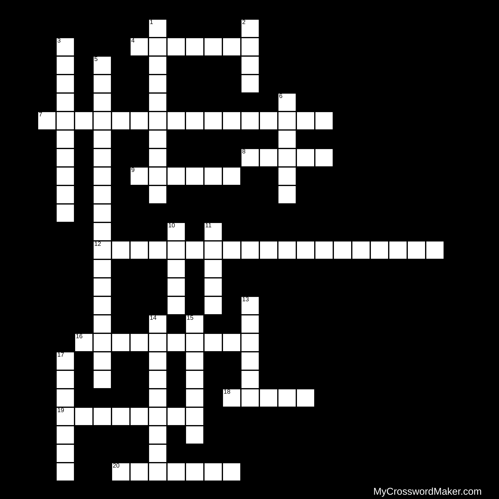 Final Exam Vocabulary Activity - Crossword Puzzle