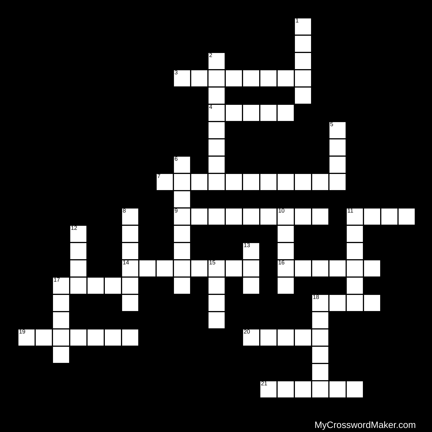 General Music - Crossword Puzzle