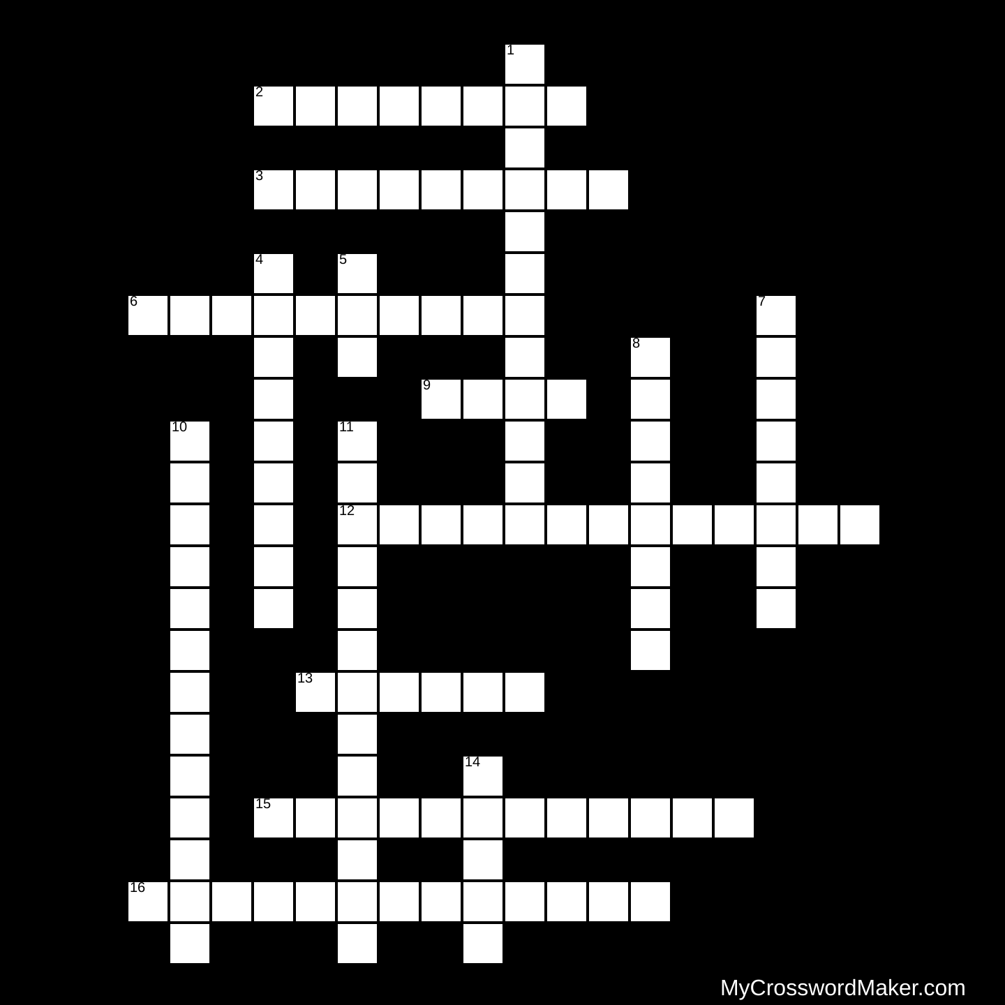 Geo Vocabulary Week of 11/16 - Crossword Puzzle