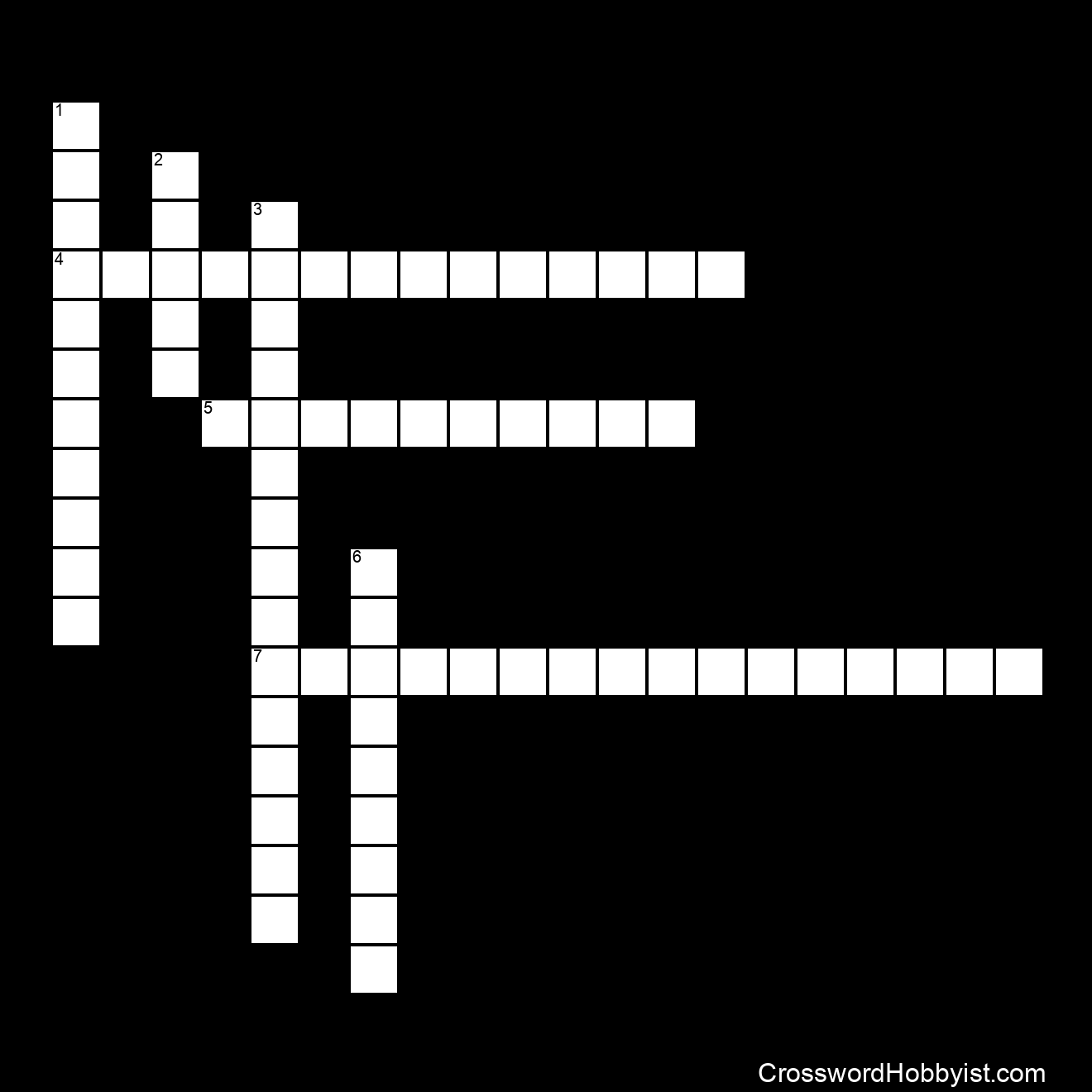 Horizontal Reaching Pattern - Crossword Puzzle