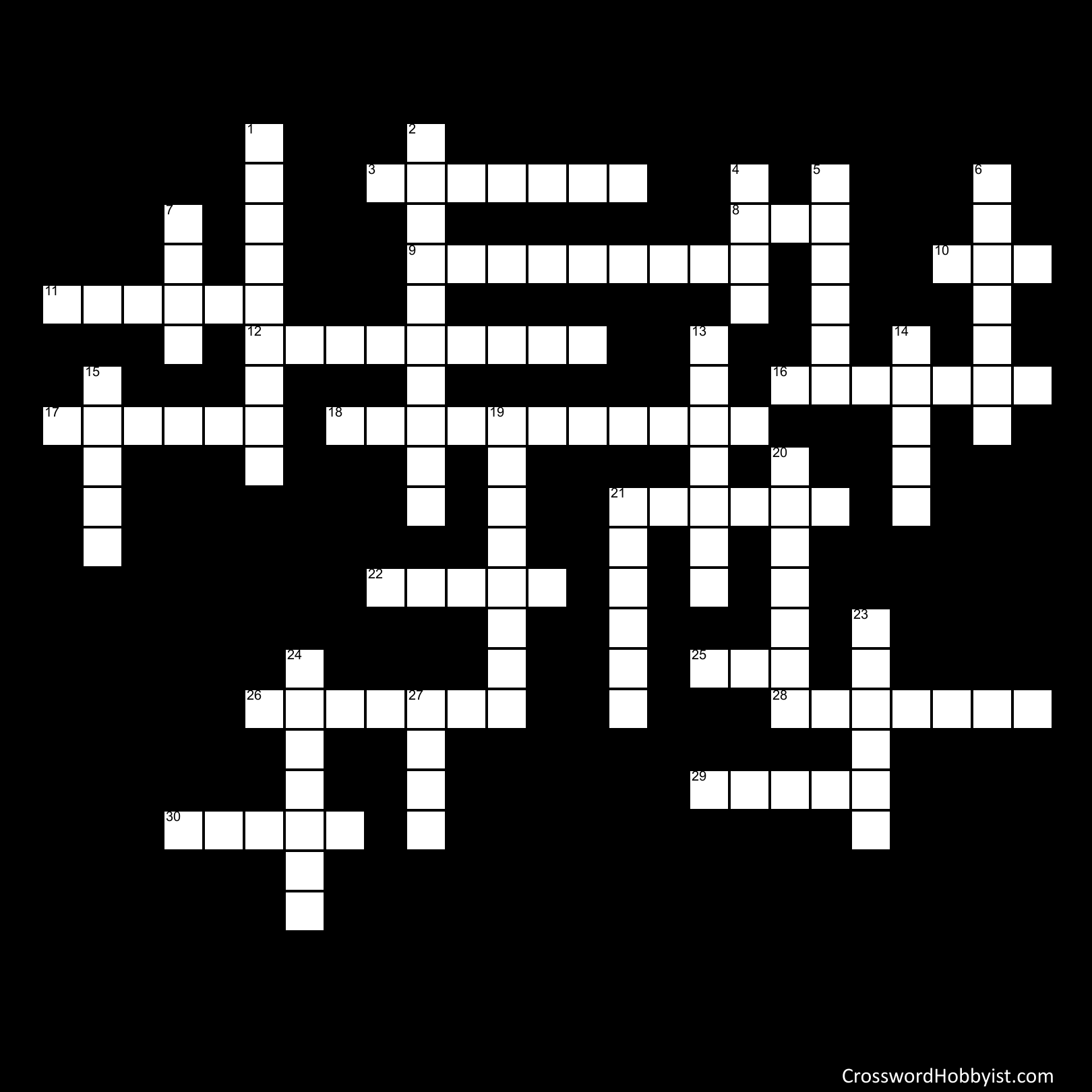 In the kitchen (with hints) - Crossword Puzzle