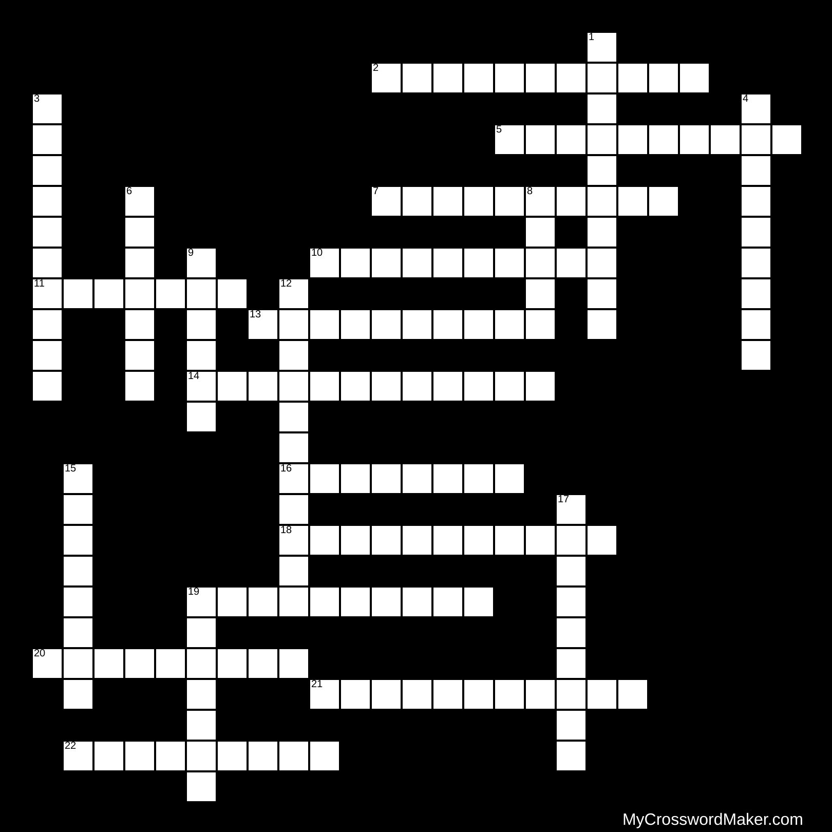 Latin 1 Lesson 22 - Crossword Puzzle