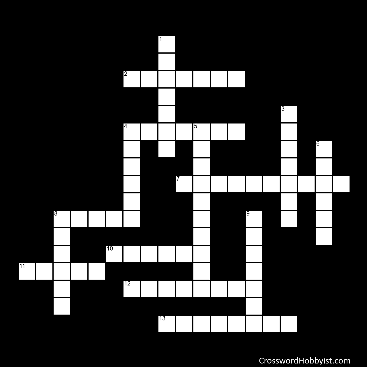 Les objets de la salle de classe - Crossword Puzzle