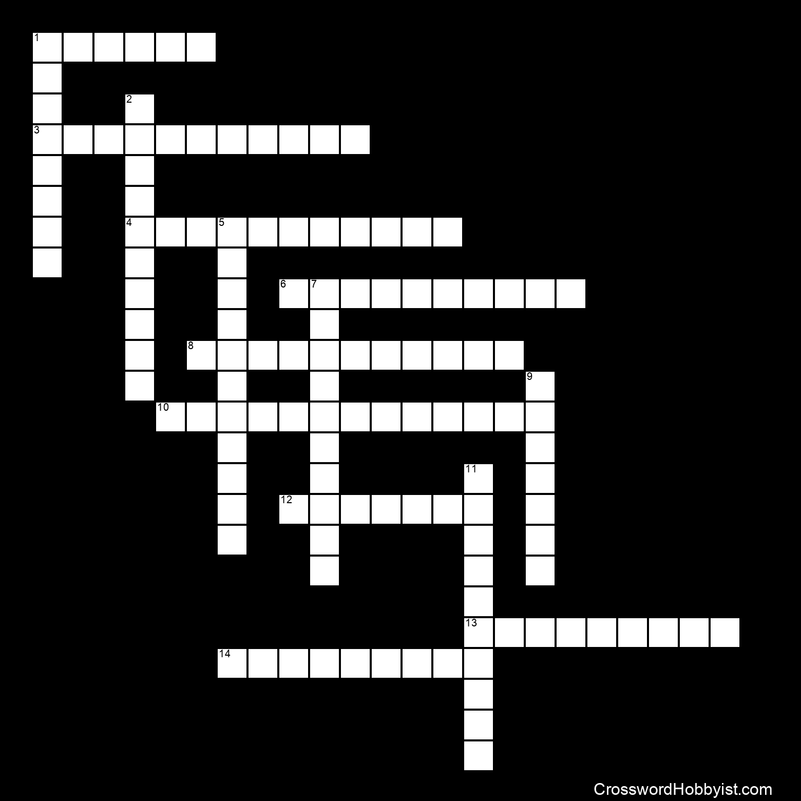 Lesson 14 Target Vocabulary - Crossword Puzzle