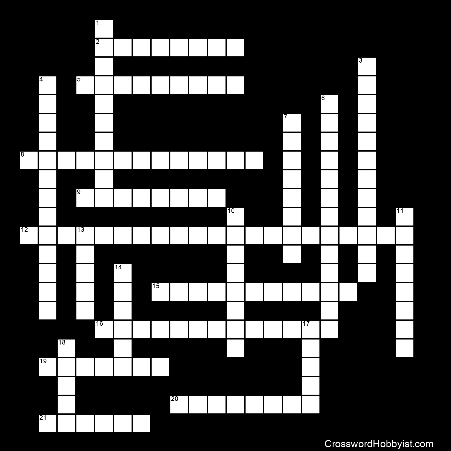 Lines in Triangles - Crossword Puzzle