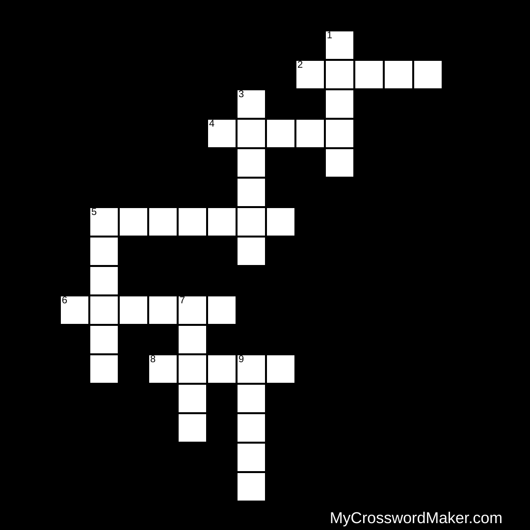 Ordinal Numbers 1-10 - Crossword Puzzle