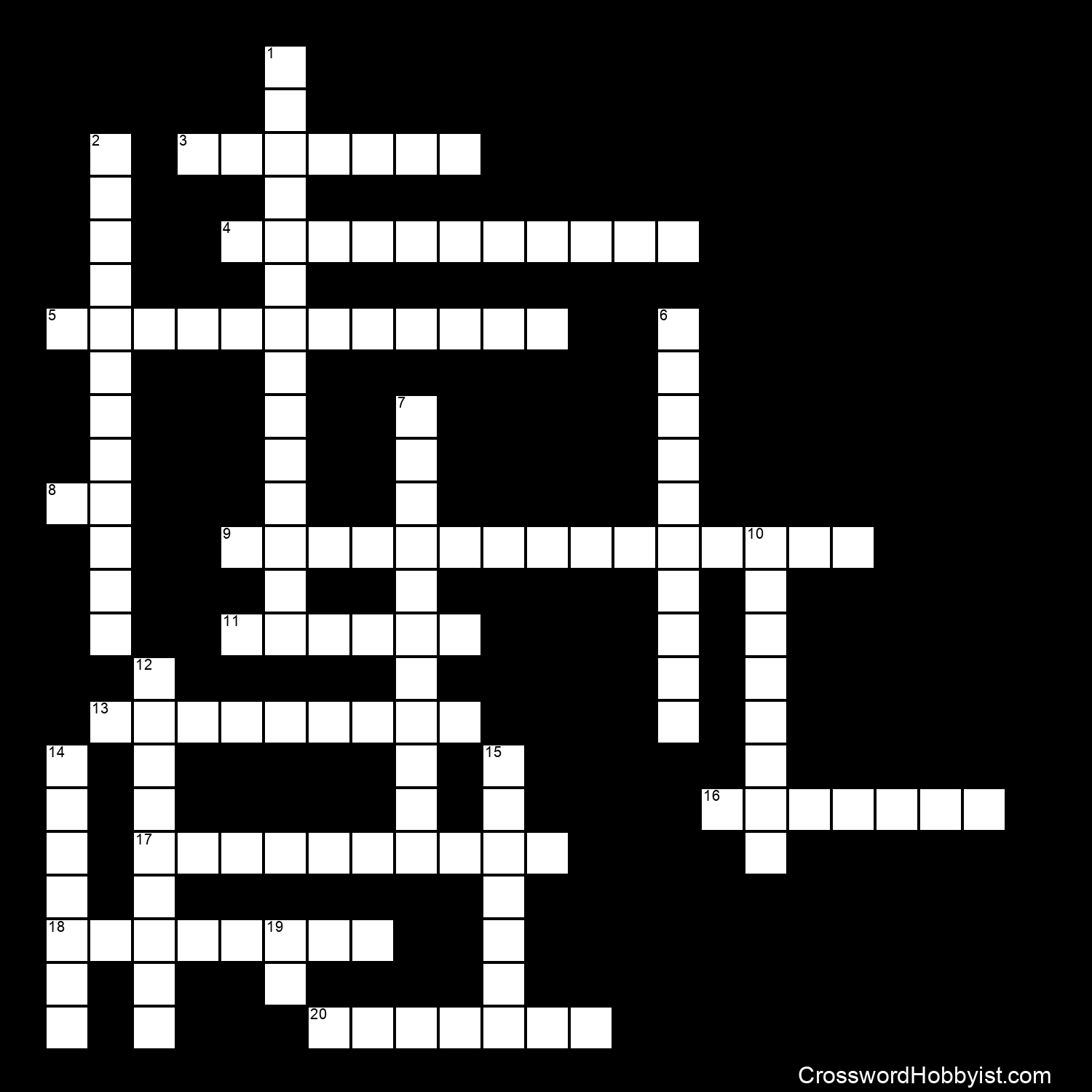 Paleolithic-Neolithic Puzzle - Crossword Puzzle