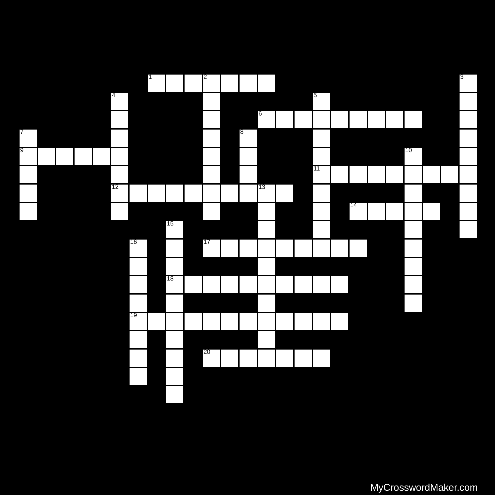 Parts of a Stage - Crossword Puzzle
