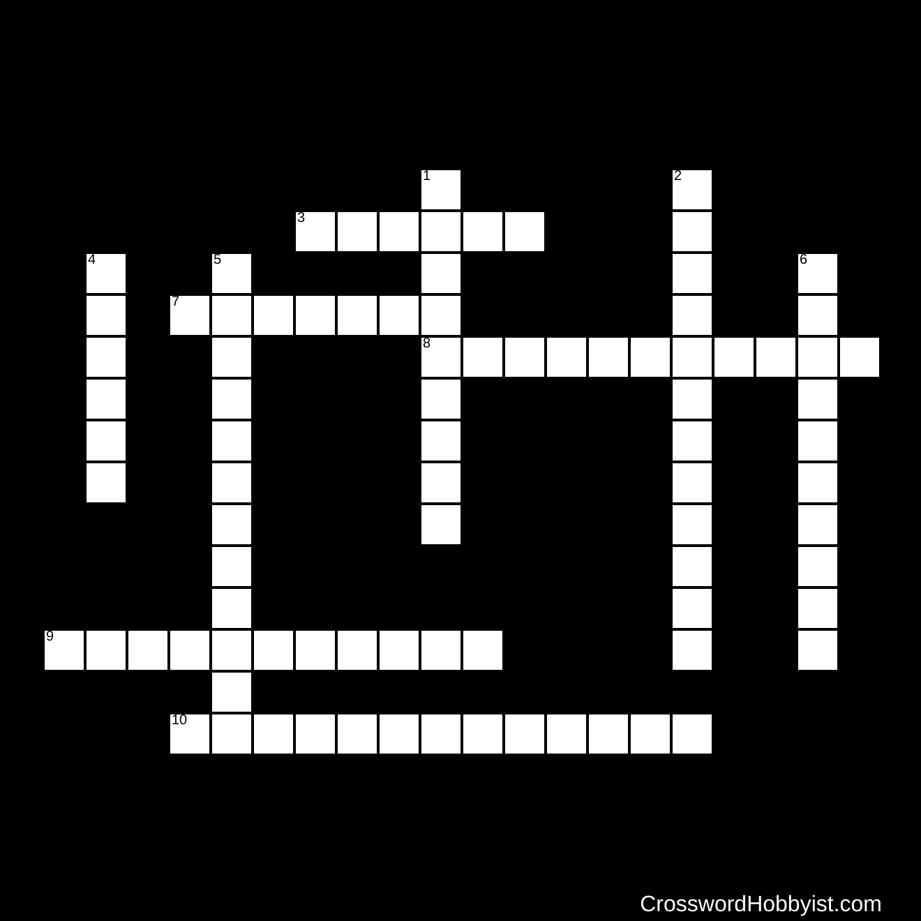 Programming Requirements - Crossword Puzzle