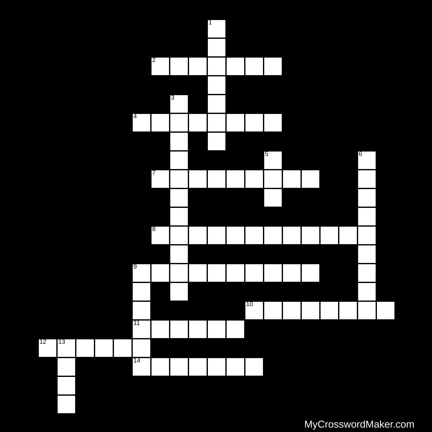 Reading Vocabulary - Crossword Puzzle