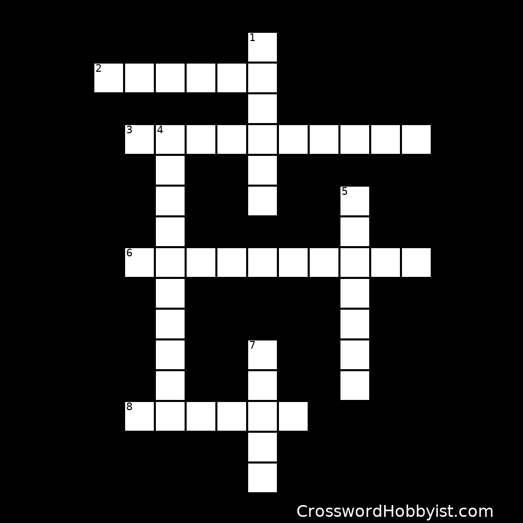 SAT Vocabulary Lesson 2 #1-8 - Crossword Puzzle