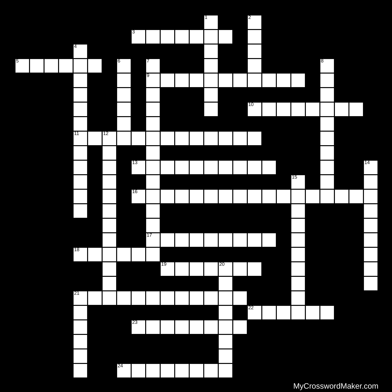 SCP History 9 Midterm - Crossword Puzzle