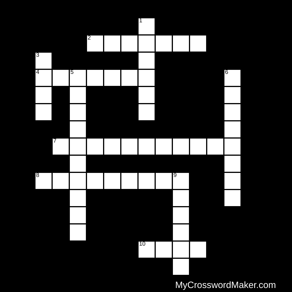 Science Vocabulary - Crossword Puzzle