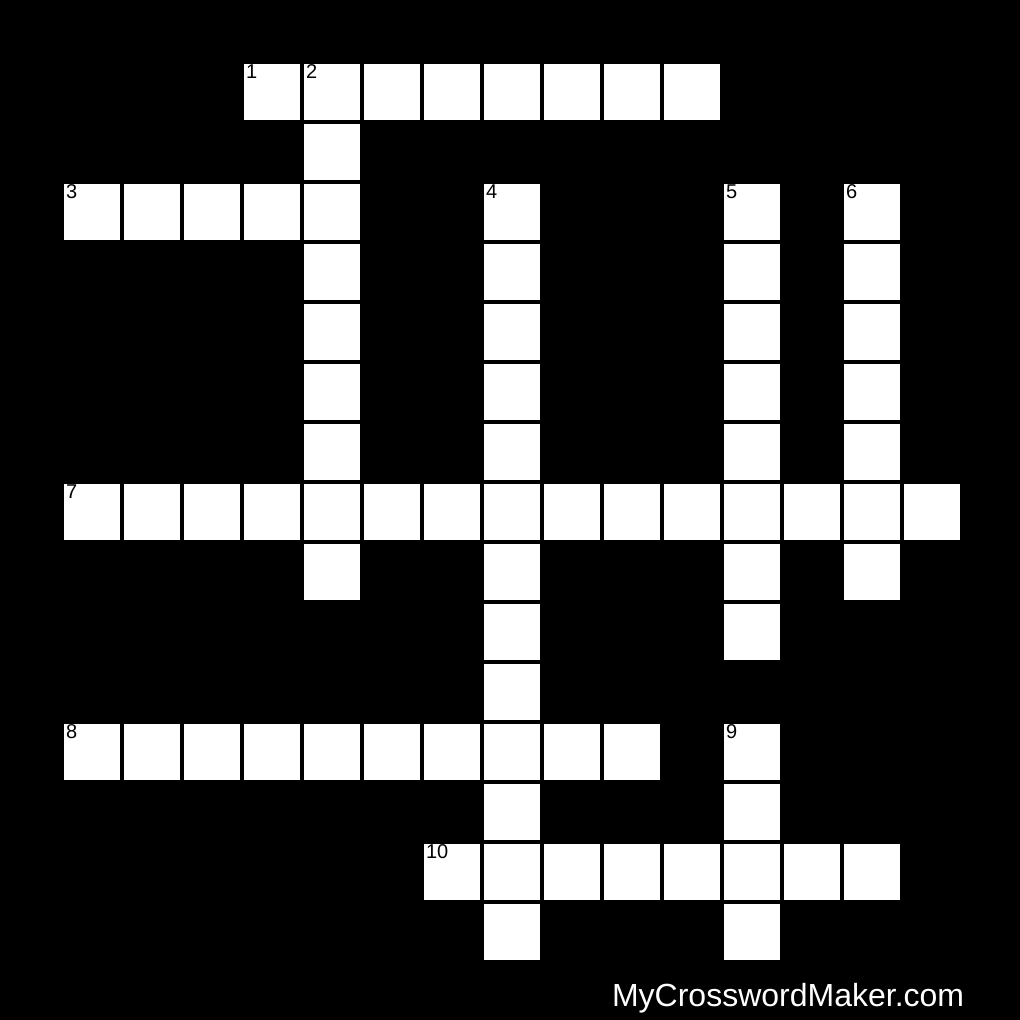 Science Vocabulary - Crossword Puzzle