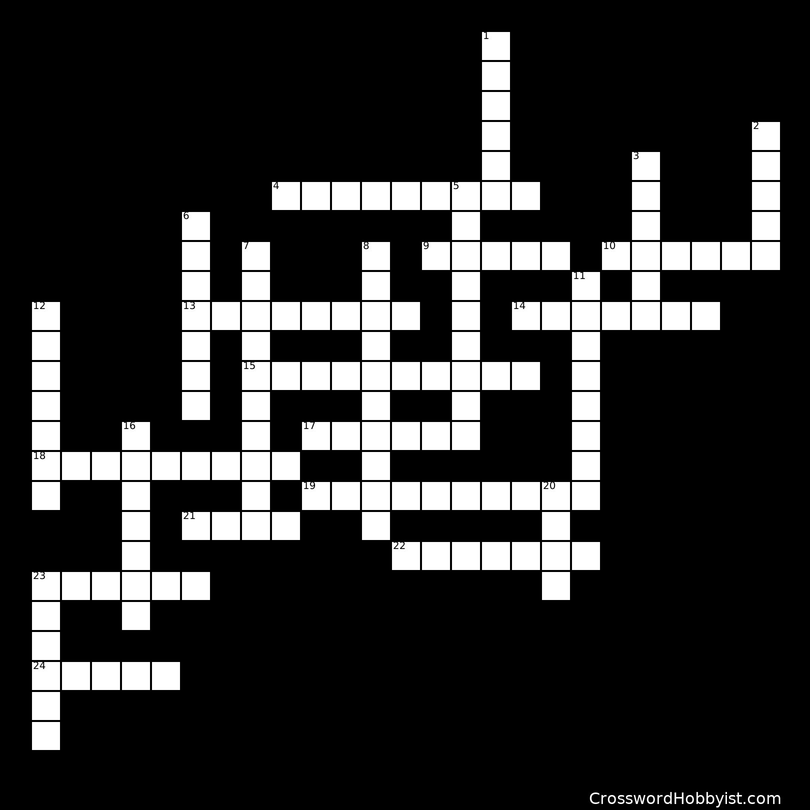 Spelling List Number 9 - Crossword Puzzle