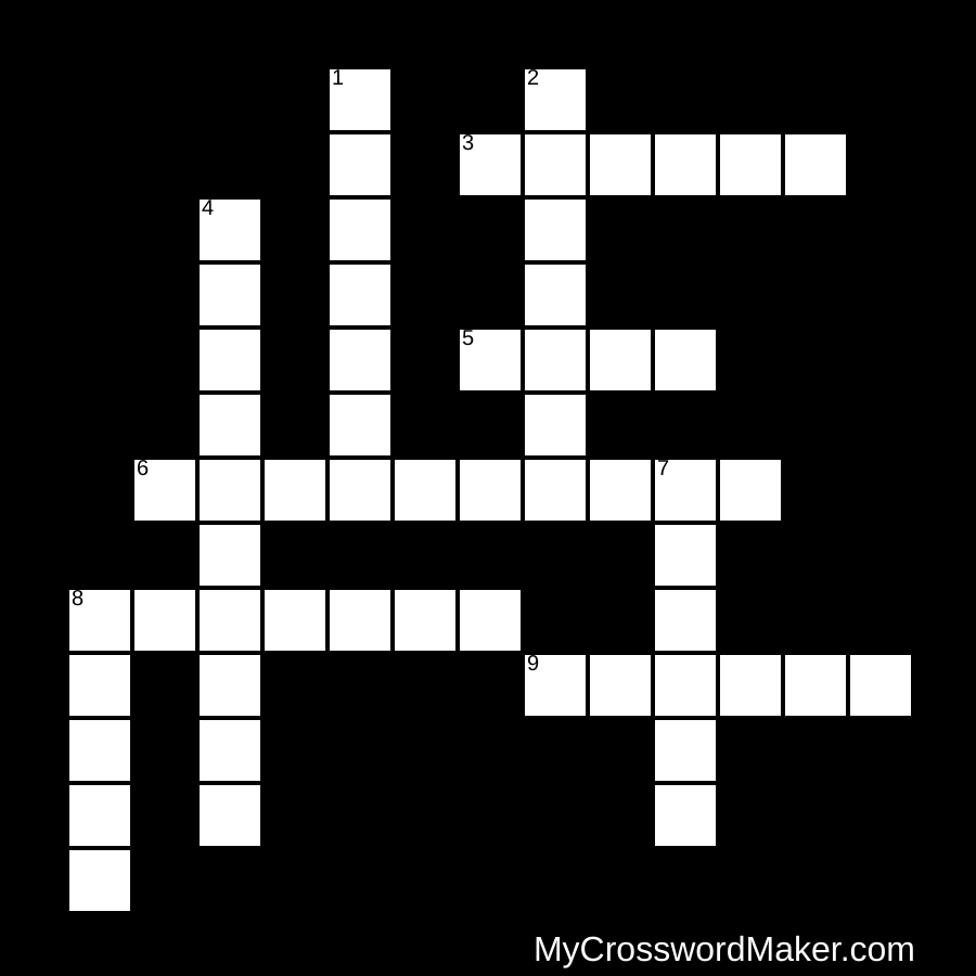 Spelling Words Crossword Puzzle