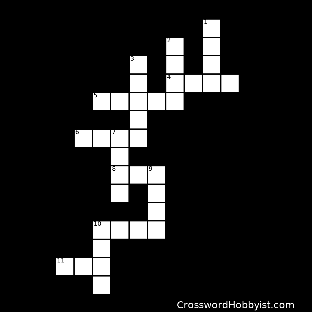 Spelling Words Unit #5 - Crossword Puzzle