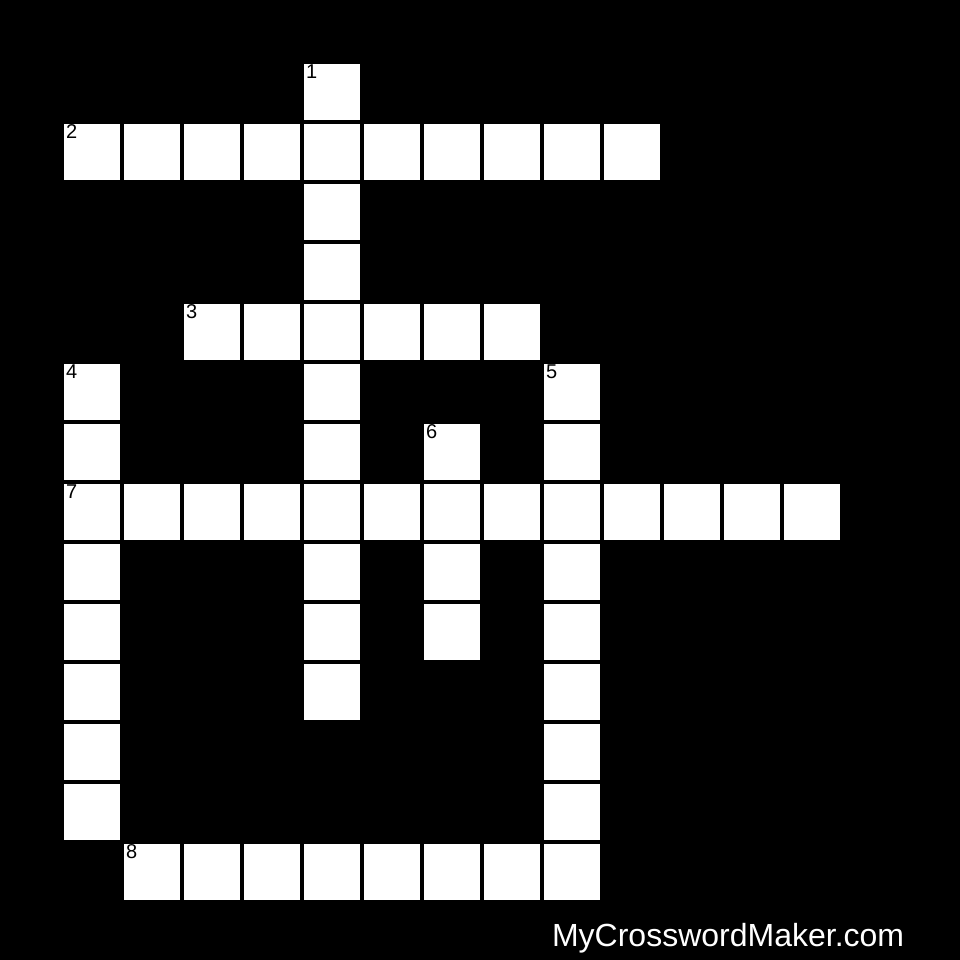 "Spiders" Vocabulary - Crossword Puzzle