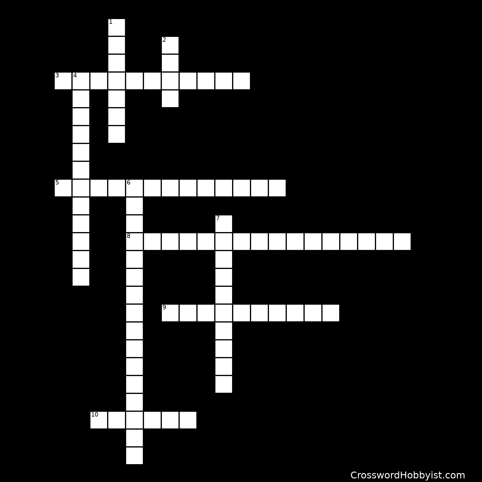 Story Plot Vocabulary - Crossword Puzzle