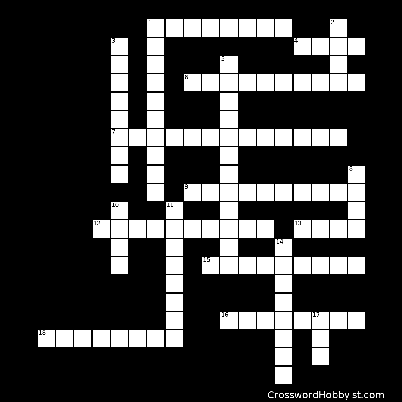 The Number Line - Crossword Puzzle