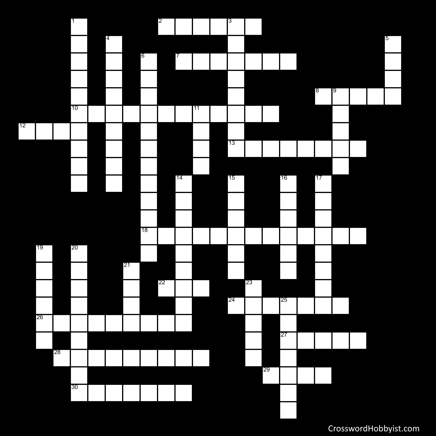 Theater Vocabulary - Crossword Puzzle