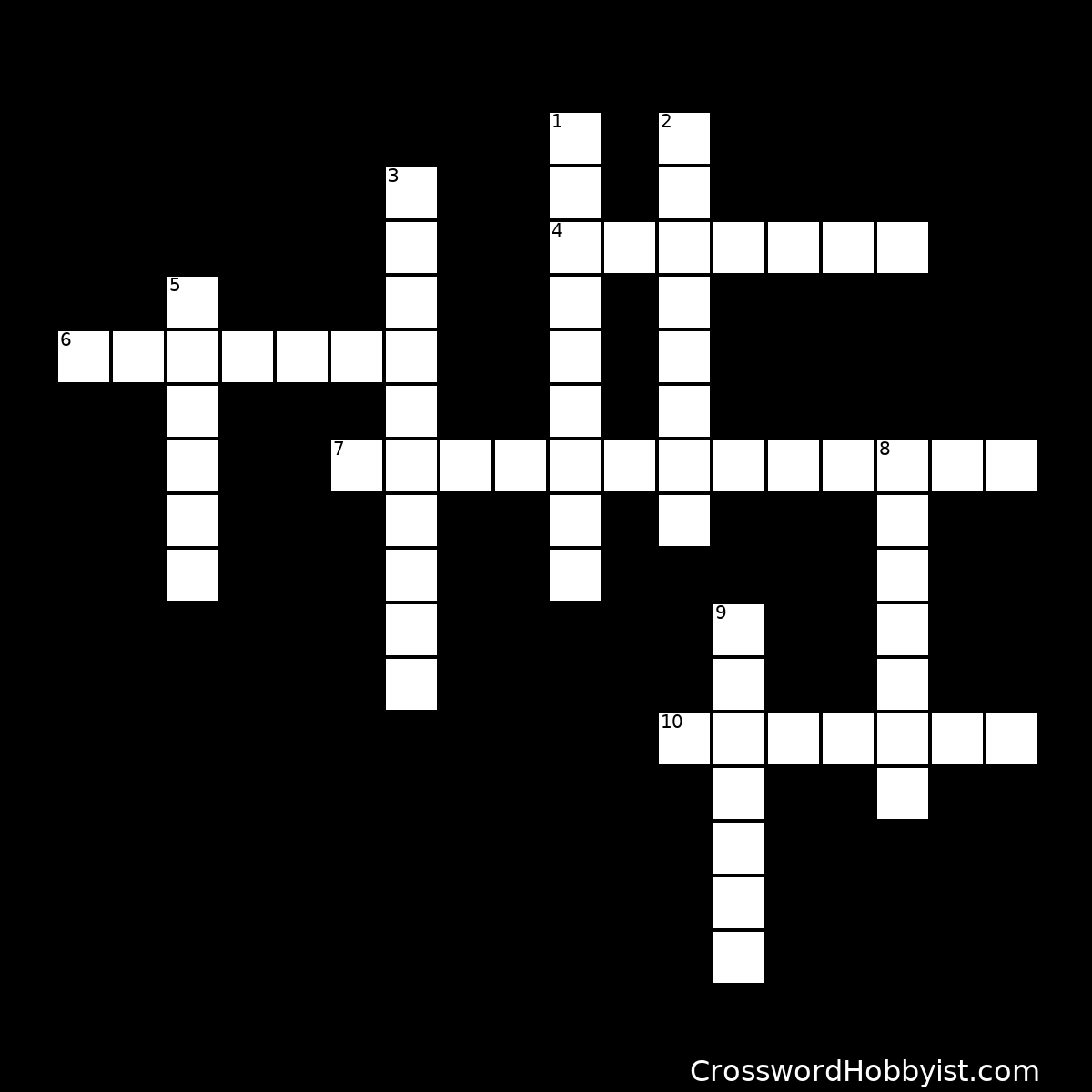 Types of Energy - Crossword Puzzle