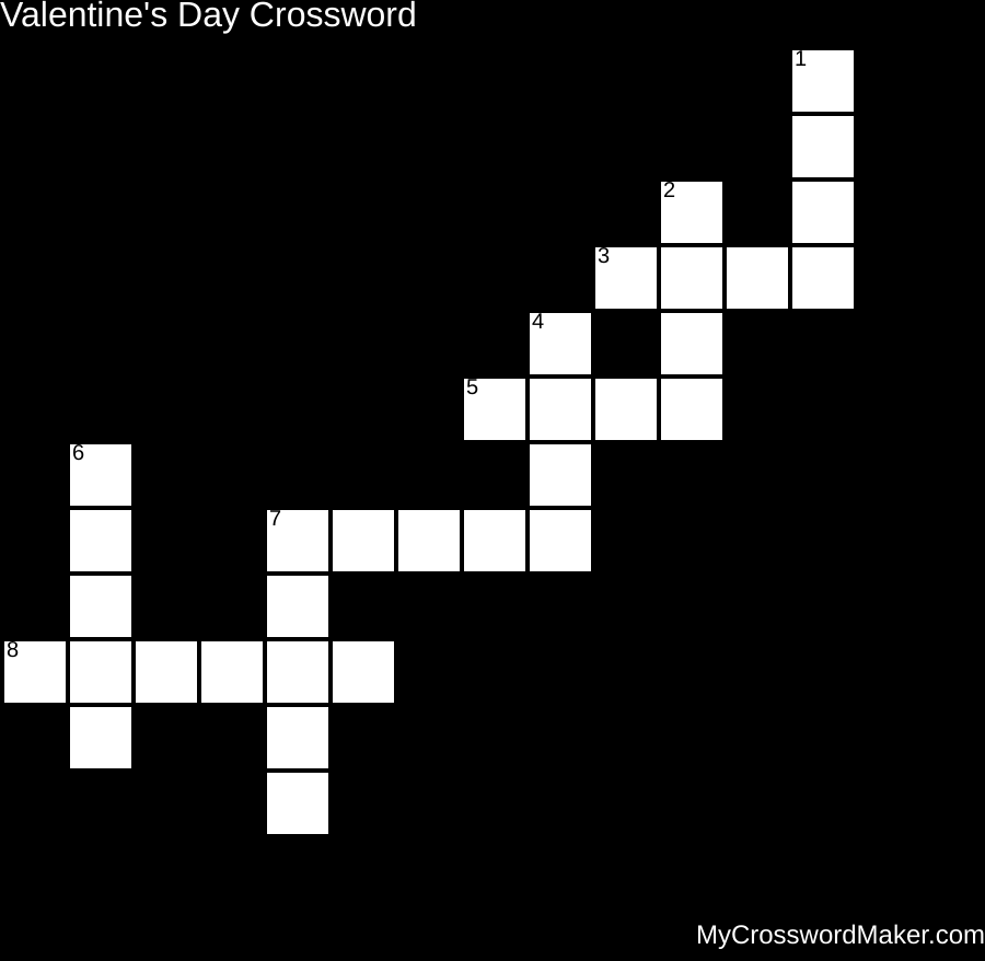 Valentine's Day Crossword - Crossword Puzzle