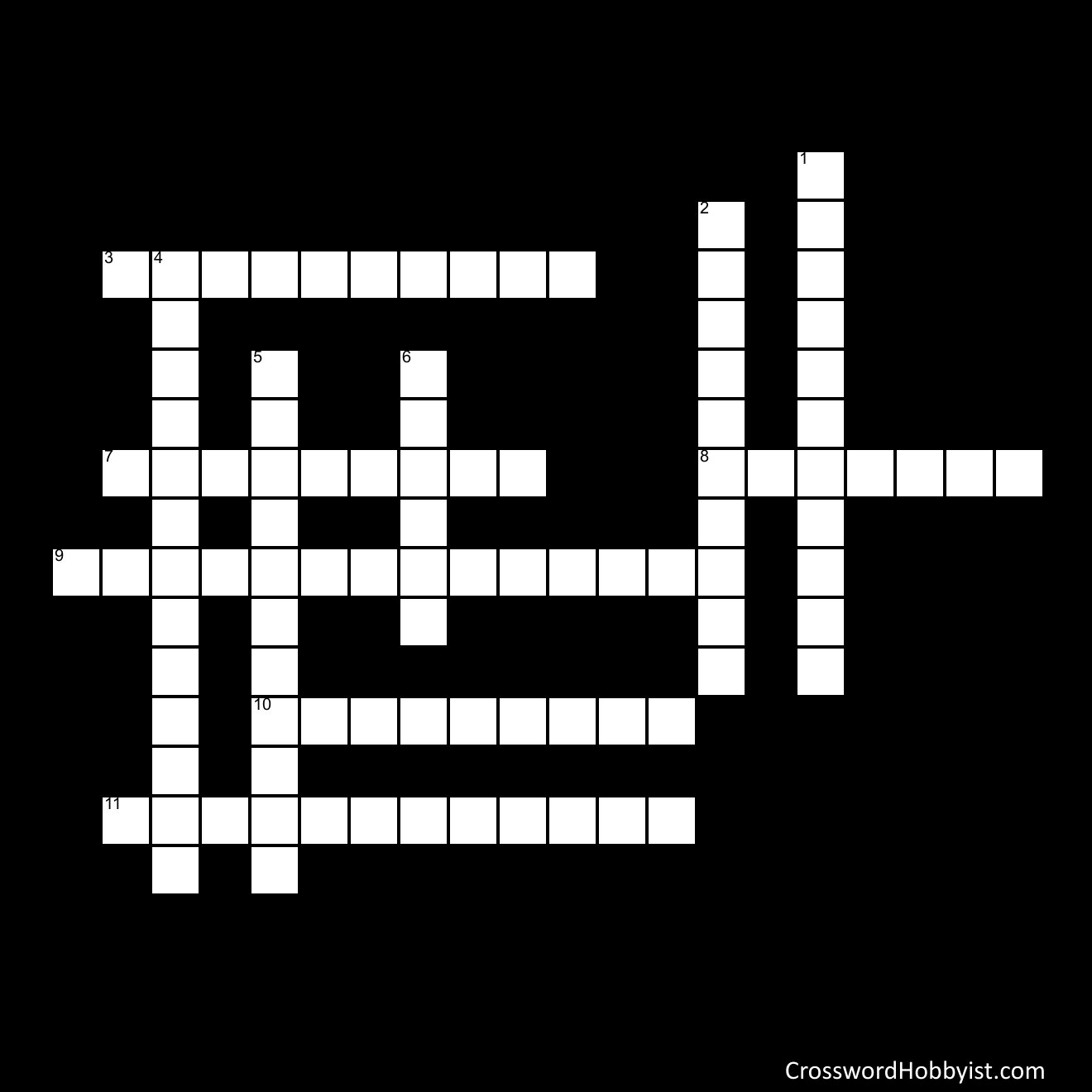 Vocabulary Lesson #1 - Crossword Puzzle