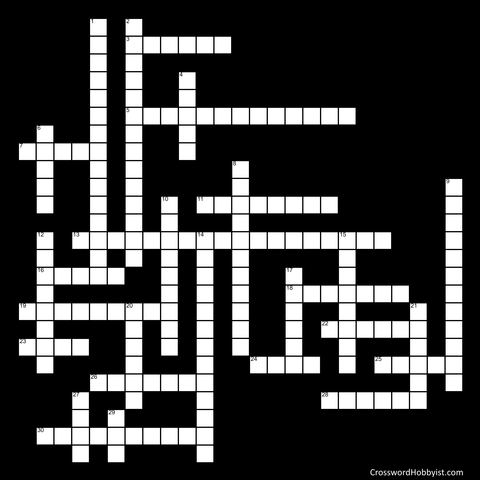 War Horse Book Report Project - Crossword Puzzle