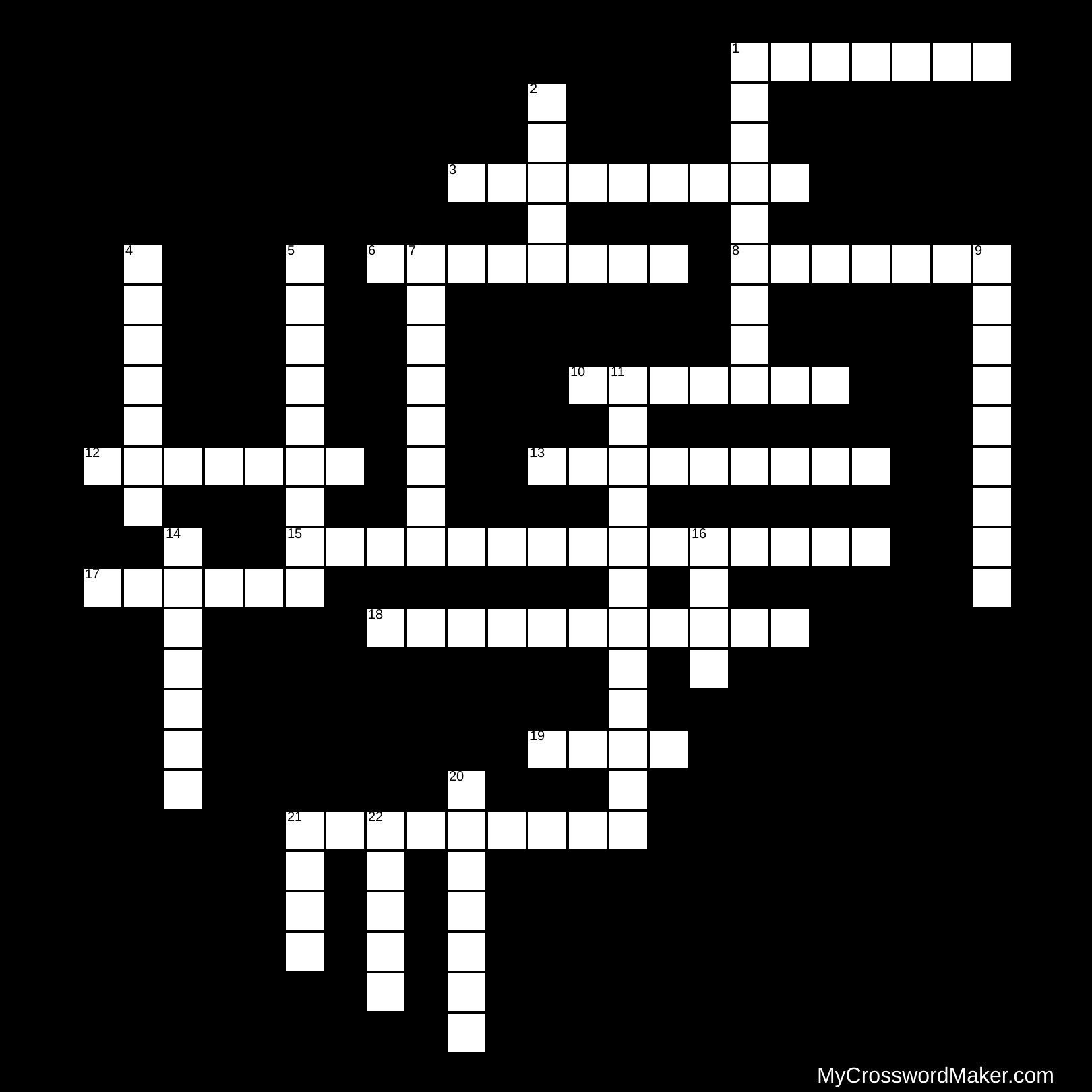West Africa Vocabulary - Crossword Puzzle