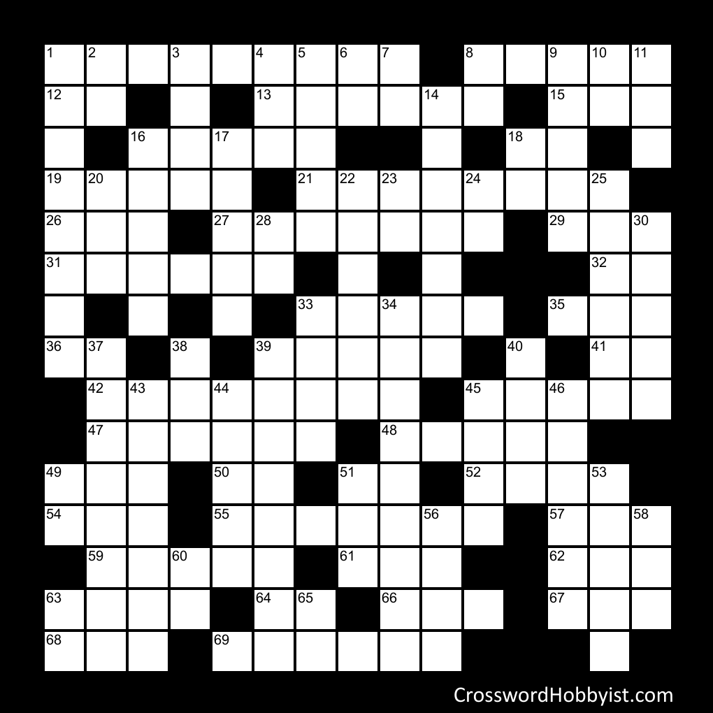 Candy Crossword Puzzle